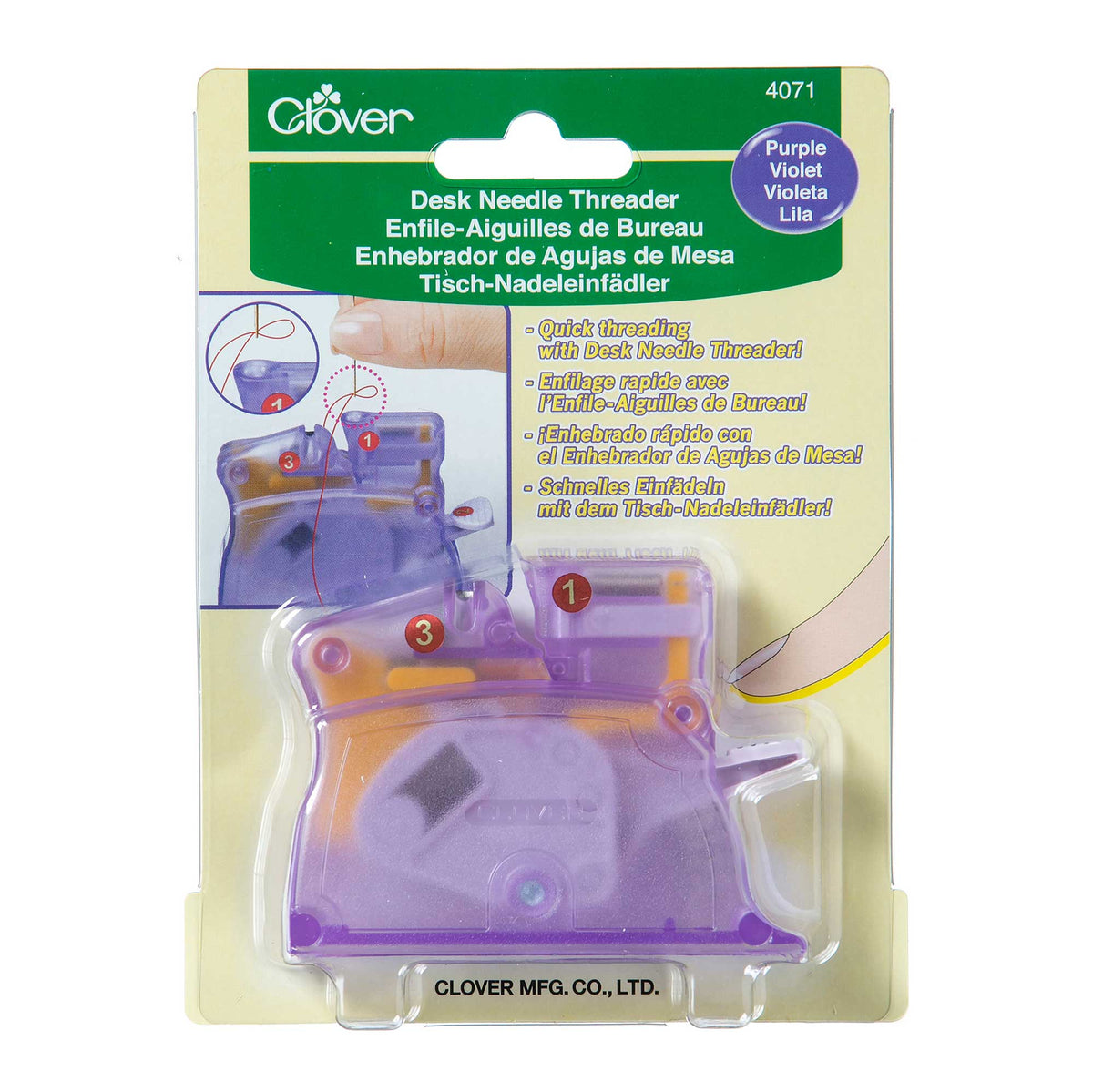 CLOVER DESKTOP NEEDLE THREADER - PURPLE – Bear Essence