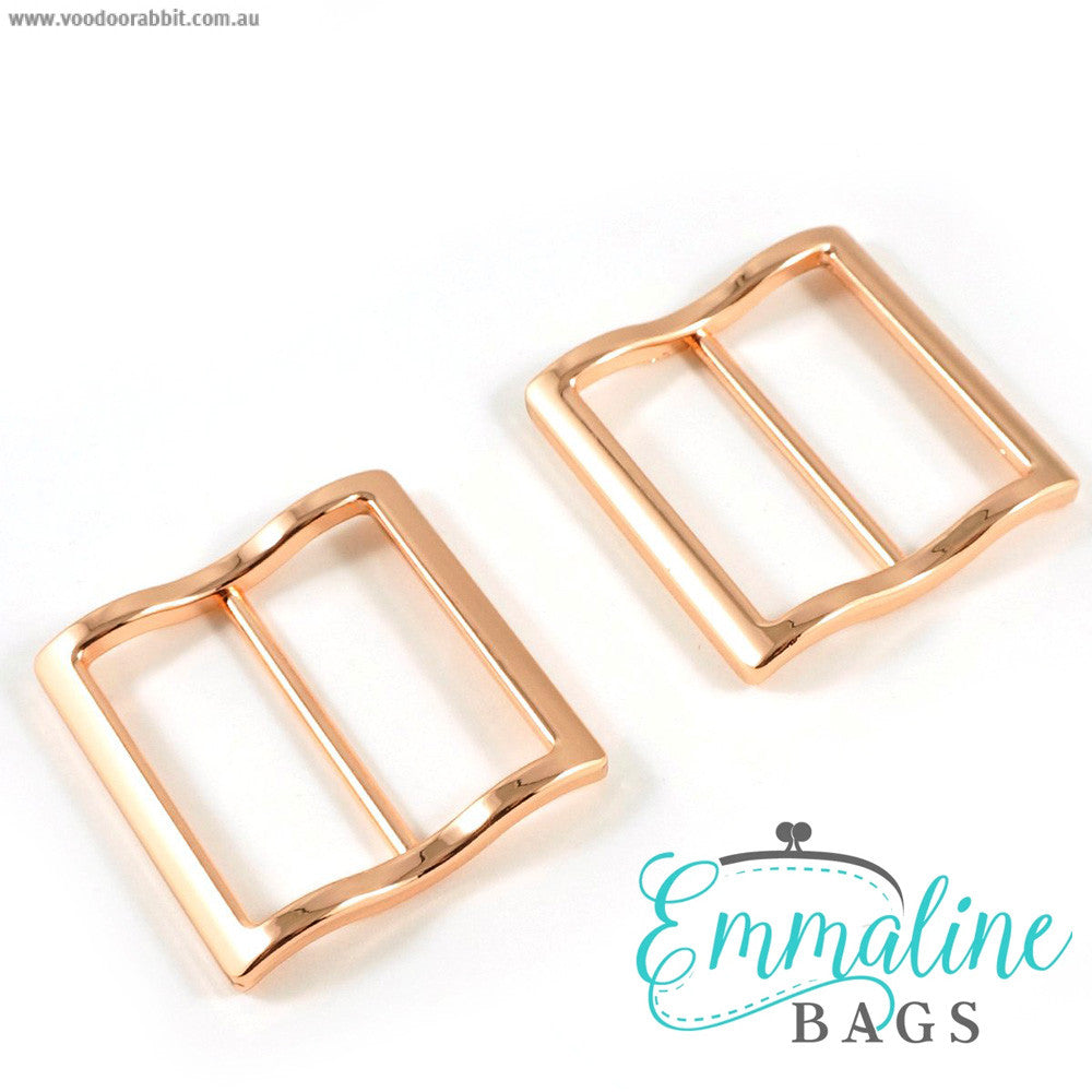 EMMALINE WIDE MOUTH STRAP SLIDERS ROSE GOLD 1.5" 40MM EXTRA WIDE (FOR ...